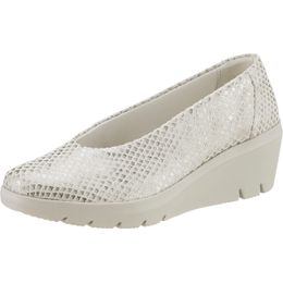 Suave Damen Slipper champagner-bedruckt Gr&ouml;&szlig;e 37