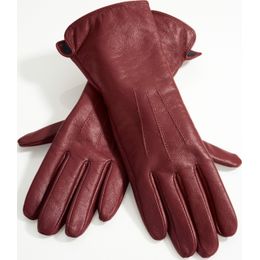 Heine Damen Handschuhe bordeaux Gr&ouml;&szlig;e 7