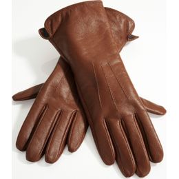 Heine Damen Handschuhe cognac Gr&ouml;&szlig;e 8