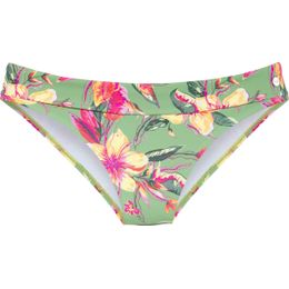 Lascana Damen Bikini-Hose salbei-pink bedruckt Gr&ouml;&szlig;e 40