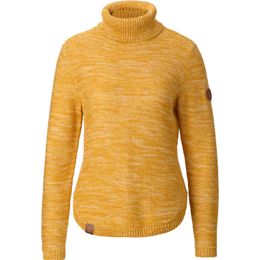 CR&Eacute;ATION L Damen Pullover mit Rollkragen ocker-meliert Gr&ouml;&szlig;e 54
