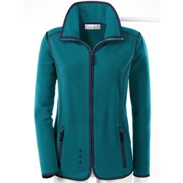 CR&Eacute;ATION L Damen Fleecejacke mit Sternchen-Stickerei petrol Gr&ouml;&szlig;e 38