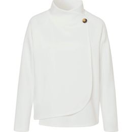Heine Damen Sweatshirt in asymmetrischer Wickel-Optik ecru Gr&ouml;&szlig;e 44