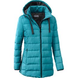 CR&Eacute;ATION L Damen Steppjacke mit elastischer Kontrast-Paspelierung aquapetrol Gr&ouml;&szlig;e 44