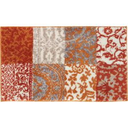 Grund unisex Badgarnitur terracotta Gr&ouml;&szlig;e 47x50 cm + 45x50 cm - Deckelbezug + WC Vorlage ohne Ausschnitt