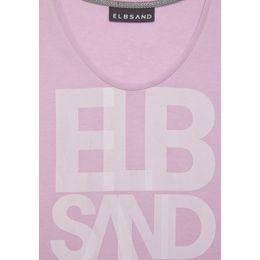 ELBSAND Damen T-Shirt flieder meliert Gr&ouml;&szlig;e M (38)