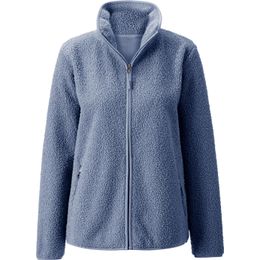 CR&Eacute;ATION L Damen Fleecejacke mit Rei&szlig;verschluss-Taschen taubenblau Gr&ouml;&szlig;e 48