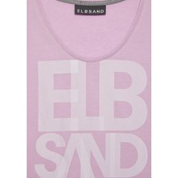 ELBSAND Damen T-Shirt flieder meliert Gr&ouml;&szlig;e L (40)