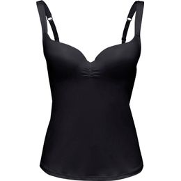 Viania Damen BH-Hemd mit vorgeformten Cups schwarz Gr&ouml;&szlig;e 85B