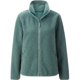 CR&Eacute;ATION L Damen Fleecejacke mit Rei&szlig;verschluss-Taschen jade Gr&ouml;&szlig;e 48