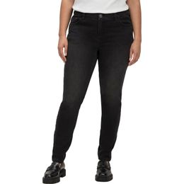 sheego Damen Skinny Jeans mit bequemer Taille black denim Gr&ouml;&szlig;e 56