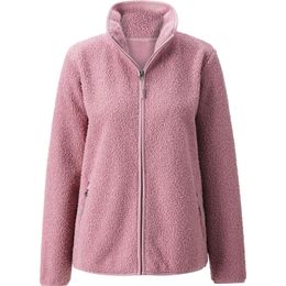 CR&Eacute;ATION L Damen Fleecejacke mit Rei&szlig;verschluss-Taschen mauve Gr&ouml;&szlig;e 54