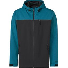 Herren Funktionsjacke aus wind- und wasserabweisendem Softshell topas-meliert Gr&ouml;&szlig;e 48