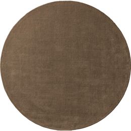 HEINE HOME unisex Hochflorteppich taupe Gr&ouml;&szlig;e 200x200 cm - rund