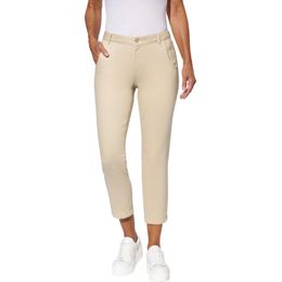 CR&Eacute;ATION L Damen 7/8-Jeans mit seitlicher Tasche sand Gr&ouml;&szlig;e 24