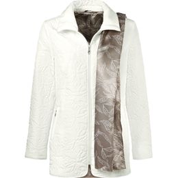 CR&Eacute;ATION L Damen Steppjacke mit Schal ecru Gr&ouml;&szlig;e 46