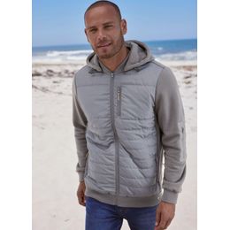 H.I.S. Herren Kapuzensweatjacke stein Gr&ouml;&szlig;e L (52/54)