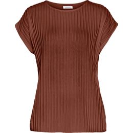Lascana Damen Kurzarmshirt rostbraun, Gr&ouml;&szlig;e 48/50