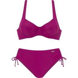 Lascana Damen B&uuml;gel-Bikini fuchsia Gr&ouml;&szlig;e 44F