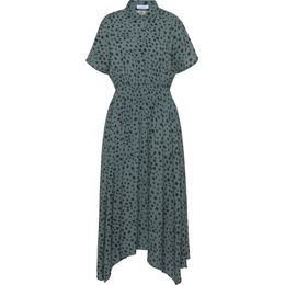 Lascana Damen Druckkleid gr&uuml;n-schwarz bedruckt Gr&ouml;&szlig;e 42