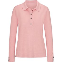 CREATION L PREMIUM Damen Polopullover aus mercerisierter Baumwolle rosenquarz Gr&ouml;&szlig;e 38