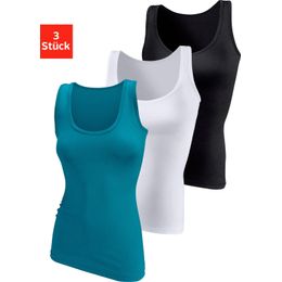 Damen Unterhemd petrol, schwarz, wei&szlig; Gr&ouml;&szlig;e 40/42