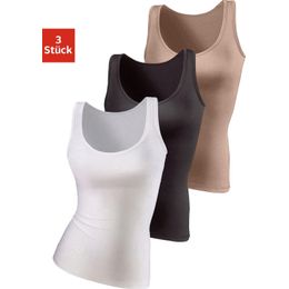 Damen Unterhemd beige, schwarz, wei&szlig; Gr&ouml;&szlig;e 40/42
