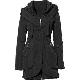 Heine Damen Parka mit leichter Wattierung schwarz Gr&ouml;&szlig;e 46