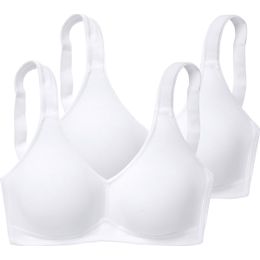 Petite Fleur Damen Soft-BH 2xwei&szlig; Gr&ouml;&szlig;e 80C