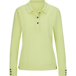 CREATION L PREMIUM Damen Polopullover aus mercerisierter Baumwolle pistazie Gr&ouml;&szlig;e 44