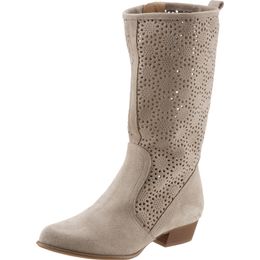 Heine Damen Stiefel taupe Gr&ouml;&szlig;e 35