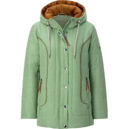 CR&Eacute;ATION L Damen Jacke mit weitenregulierbarer Kapuze eucalyptus Gr&ouml;&szlig;e 18