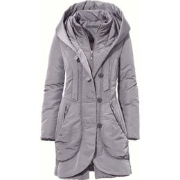 Heine Damen Parka mit leichter Wattierung grau Gr&ouml;&szlig;e 44