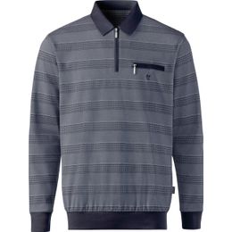 Hajo Herren Langarm-Poloshirt marine Gr&ouml;&szlig;e 48/50