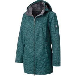 CR&Eacute;ATION L Damen Softshelljacke gef&uuml;ttert, wasserabweisend gr&uuml;n-meliert Gr&ouml;&szlig;e 52