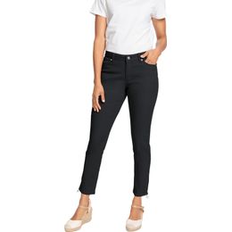 CR&Eacute;ATION L Damen Jeans mit Rei&szlig;verschluss am Bein schwarz Gr&ouml;&szlig;e 50
