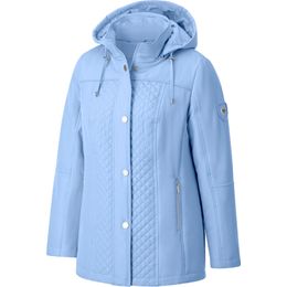 CR&Eacute;ATION L Damen Steppjacke mit abnehmbarer Kapuze eisblau Gr&ouml;&szlig;e 48