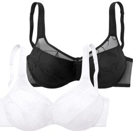 Damen Minimizer-BH schwarz+wei&szlig; Gr&ouml;&szlig;e 100E