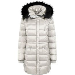 Heine Damen Steppjacke mit abnehmbarer Kapuze ecru Gr&ouml;&szlig;e 36