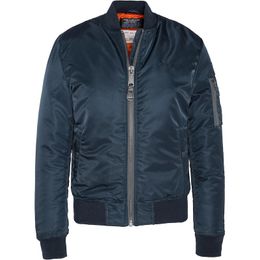 Schott NYC Damen Schott NYC Bomberjacke mit zus&auml;tzlichen Armtaschen blau XS (32)