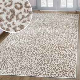 OTTO home Teppich &raquo;Fynna, Leoparden-Muster, Animalprint&laquo; rechteckig 9 mm H&ouml;he besonders weicher Flor, Wohnzimmer, Schlafzimmer, Esszimmer, Leo 