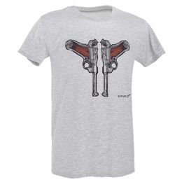 T-Shirt Luger Guns (Sale) heather grey, Gr&ouml;&szlig;e S