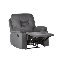 Beliani Sessel BERGEN II in Grau/Schwarz - (W) 85 x (H) 101 x (L) 74 cm | Gr.: onesize
