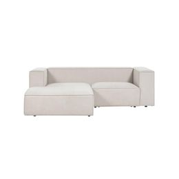 Beliani Ecksofa VERNON in Beige - (W) 236 x (H) 68 x (L) 175 cm | Gr.: onesize