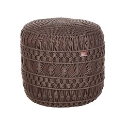 Beliani Pouf THAKOT in Braun - (W) 45 x (H) 45 x (L) 45 cm | Gr.: onesize