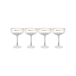 Butlers Champagnerschale GOLDEN TWENTIES 4er-Set in Durchsichtig | Gr.: onesize