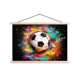 MuchoWow Poster mit Leiste Fu&szlig;ball (BxH) | Gr.: 30 x 20 cm