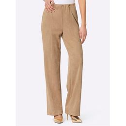 CR&Eacute;ATION L creation L Velourslederimitat-Hose in camel | Gr.: 26