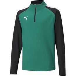 Puma Pullover "TeamLIGA 1/4 Zip Top Jr" in Gr&uuml;n | Gr.: 152