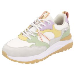 RIEKER SPORT Damen Keilsneaker "Bel Air", Gr. 41sanftes wei&szlig;, mint kombiniert, Lederimitat, Textil, Schuhe, Freizeitschuh, Halbschuh, Schn&uuml;rschuh mit